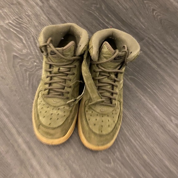 Nike | Shoes | Nike Olive Green Suede Air Force One Af Mid | Poshmark